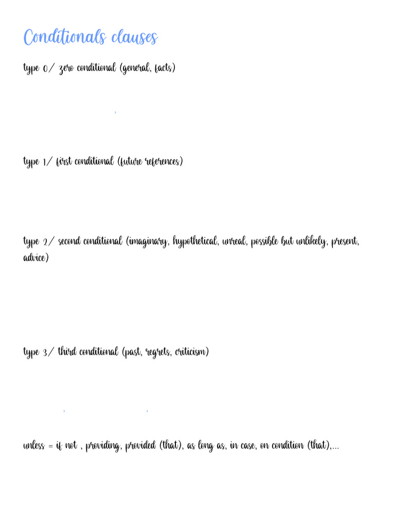 Conditionals clauses | PDF