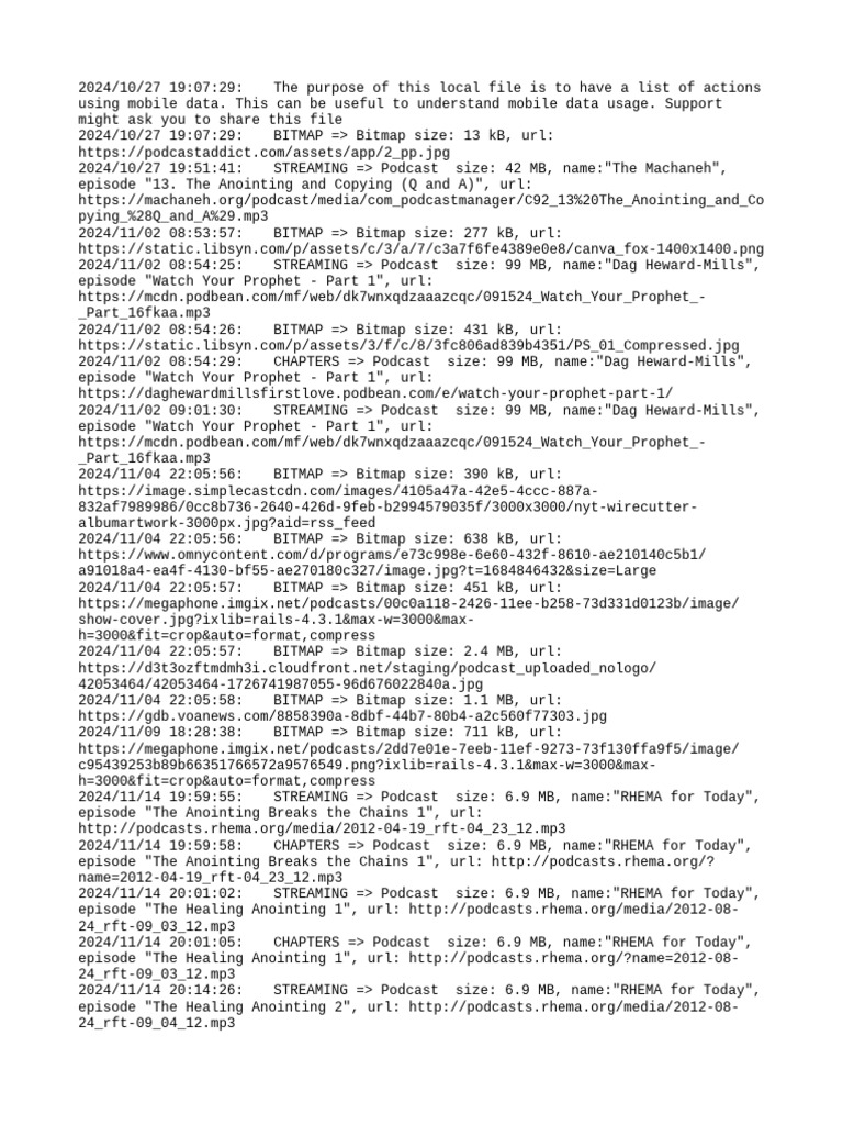 Mobile Data Tracking Log | PDF | Religious Belief And Doctrine