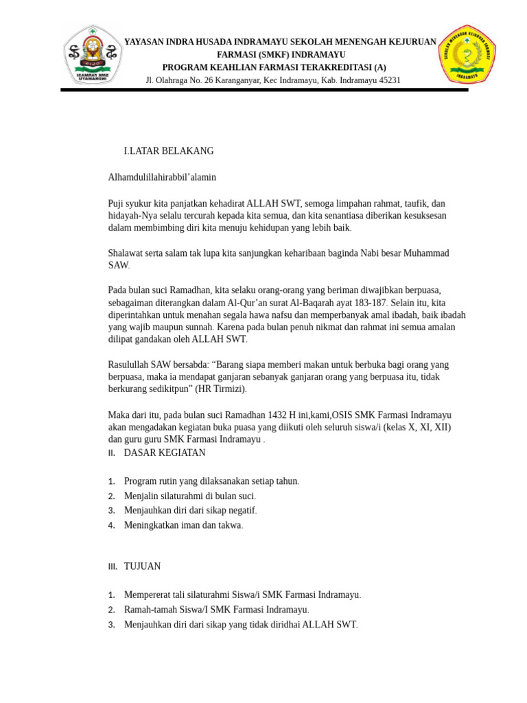 Proposal Bukber 2024 | PDF