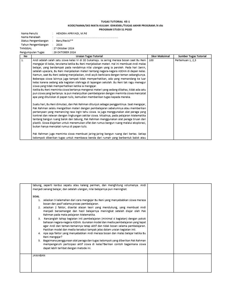 TUGAS KE 1 TAP (1) | PDF