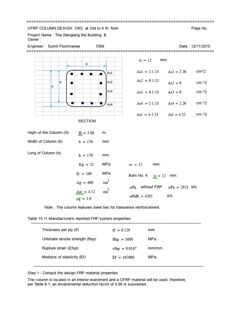 Cfrp Column | PDF | Fibre Reinforced Plastic | Mechanical Engineering