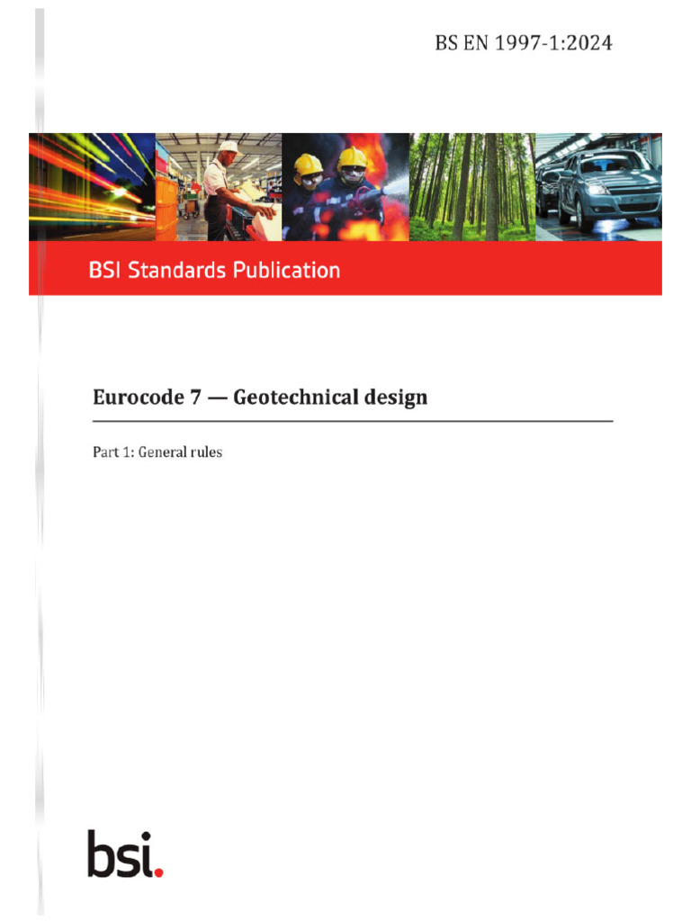 BS en 1997-1-2024 Eurocode 7 Geotechnical Design Part 1 General | PDF