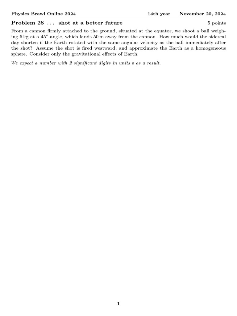 Physics Challenge for Students | PDF