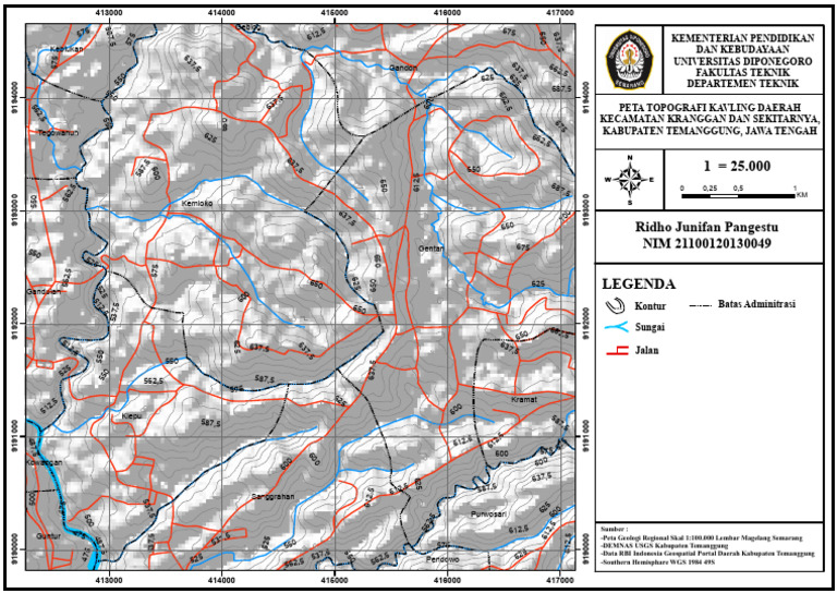 Peta Topo Hillshade Ridho | PDF