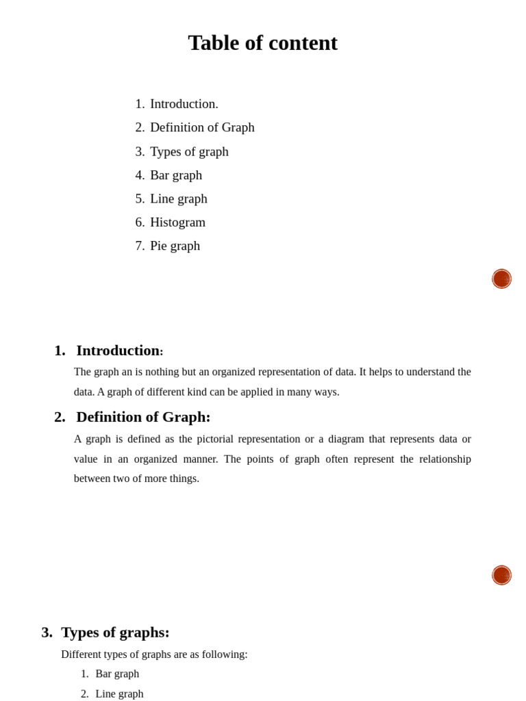 Graphs | PDF | Histogram | Pie Chart