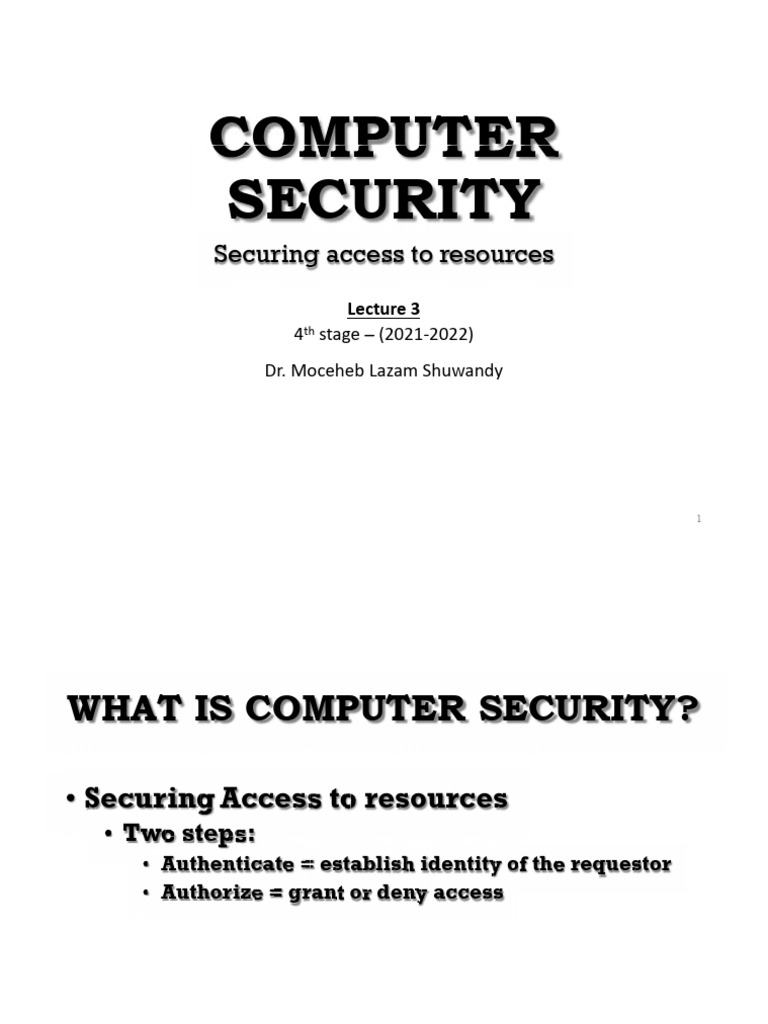 CS-Lec3-1 | PDF | Malware | Computer Virus