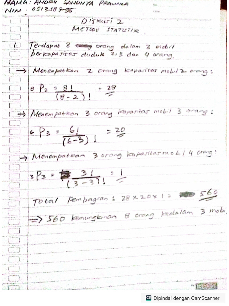 Diskusi 2 - Metode Statistik - Andru Sandhya Prawira | PDF