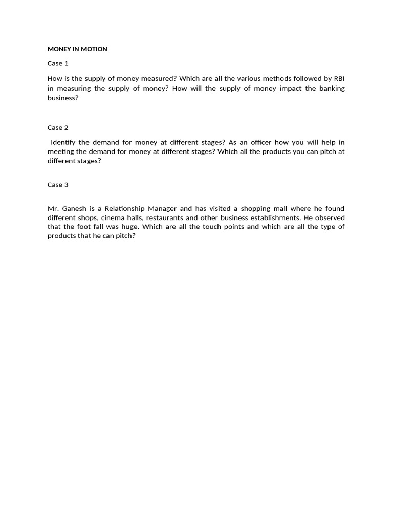 BP - Workbook - Money in Motion - Module 3 | PDF