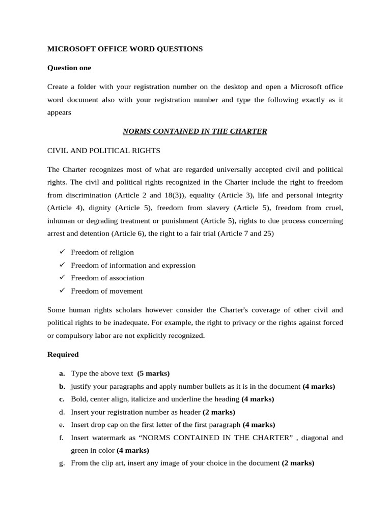 MS Word questions | PDF | Microsoft Word | Internet