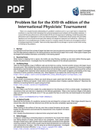 Problems For IYPT 2026 | PDF | Rotation | Waves