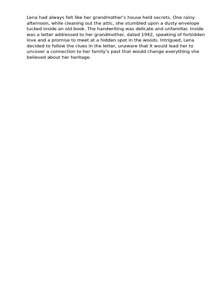 The Mysterious Letter | PDF