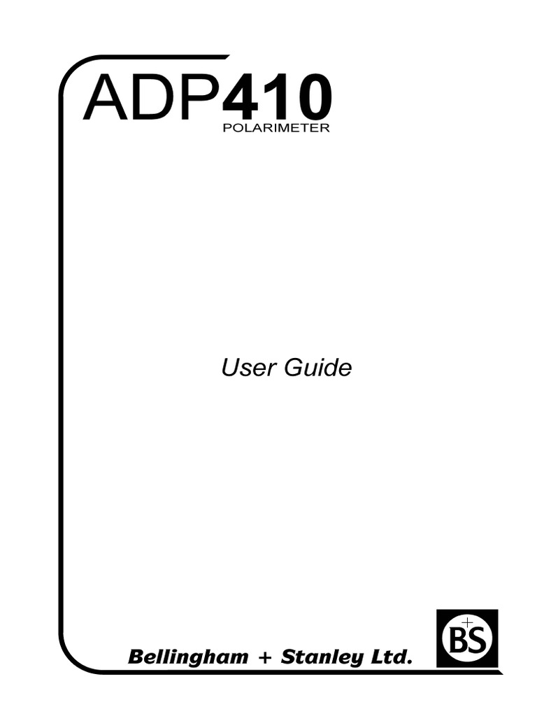 37251'02 Rev 1 ADP410 Manual English | PDF | Mains Electricity | Power ...