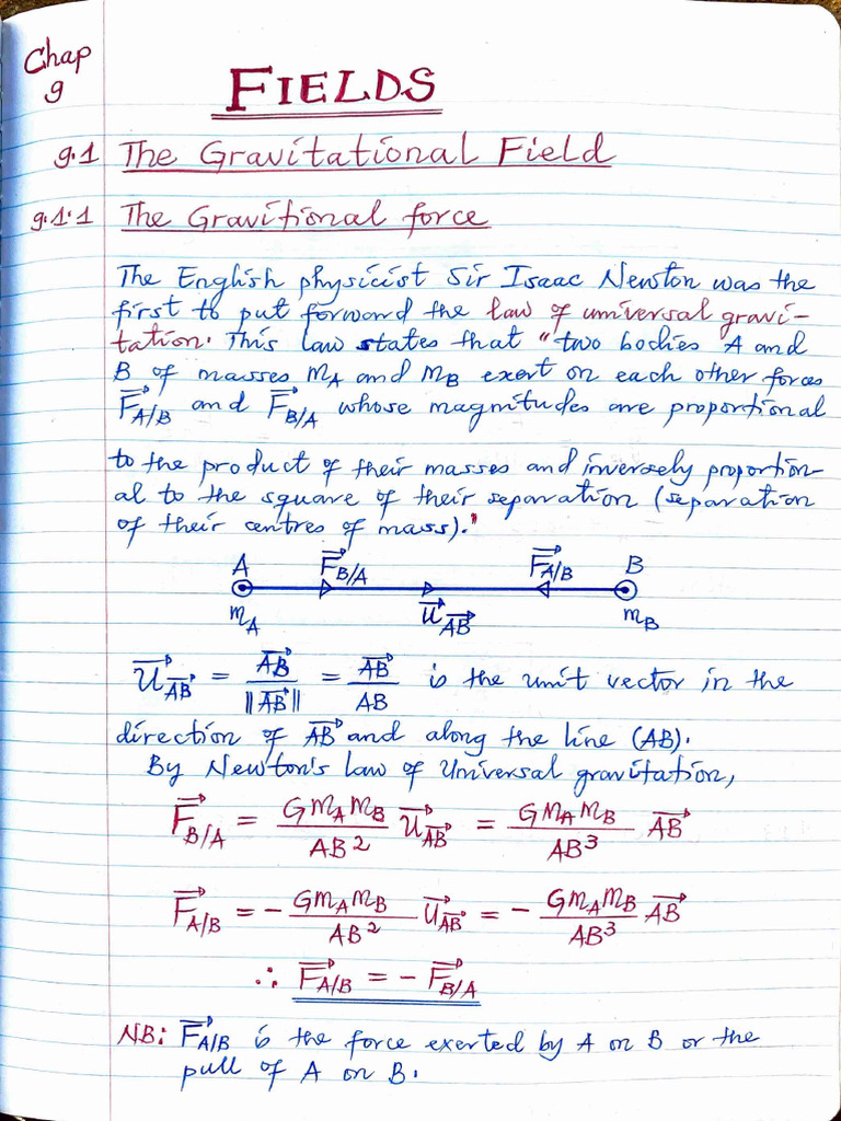 FIELDS NOTES FOR PREPA | PDF