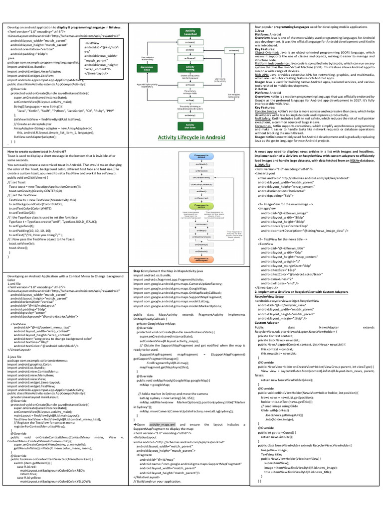 mp c1 | PDF | Java (Programming Language) | Ios