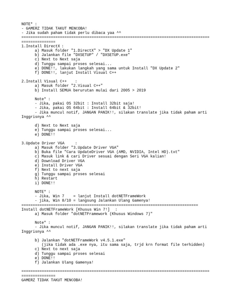 CARA INSTALL (BACA AKU) | PDF