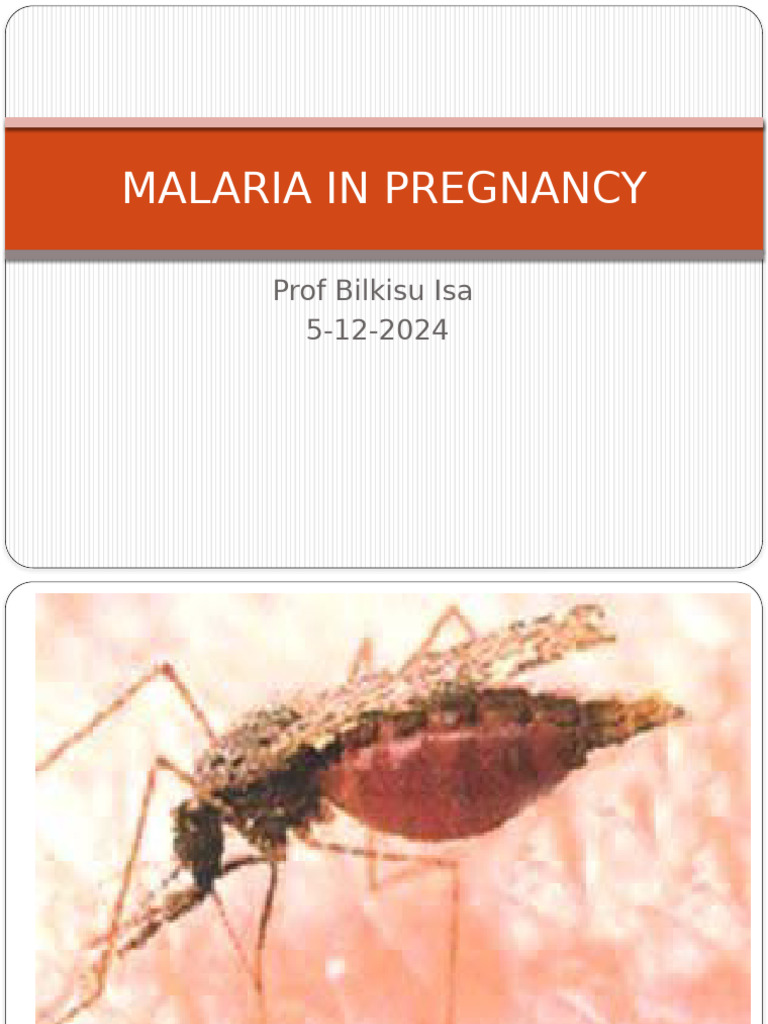 Malaria in Pregnancy | PDF | Malaria | Plasmodium Falciparum