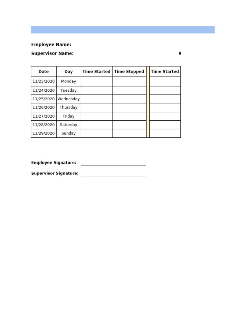Weekly-Construction-Timesheet-Template-Excel | PDF