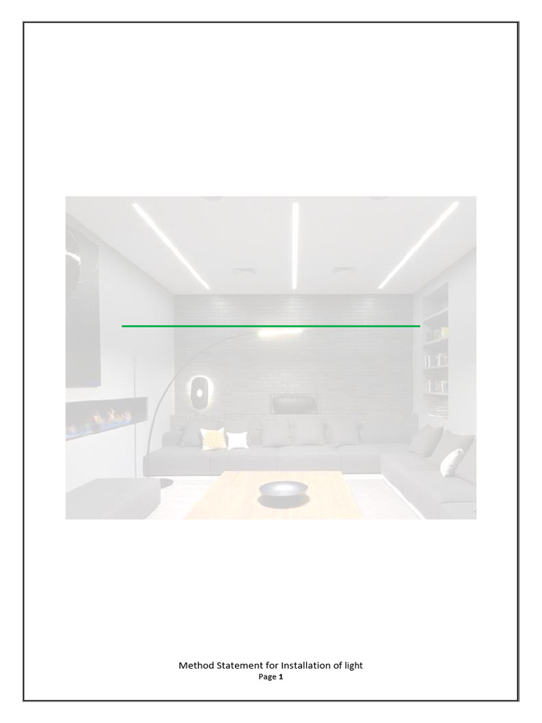 Method Statement For Installation of Light | PDF | Specification ...