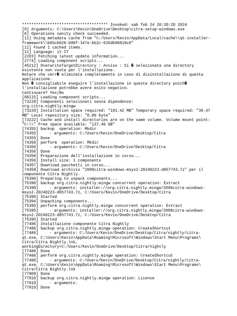 Citra Nightly Installation Log | PDF | Command Line Interface | Cache ...