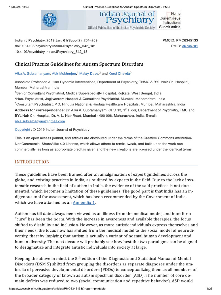 Clinical Practice Guidelines For TEA | PDF