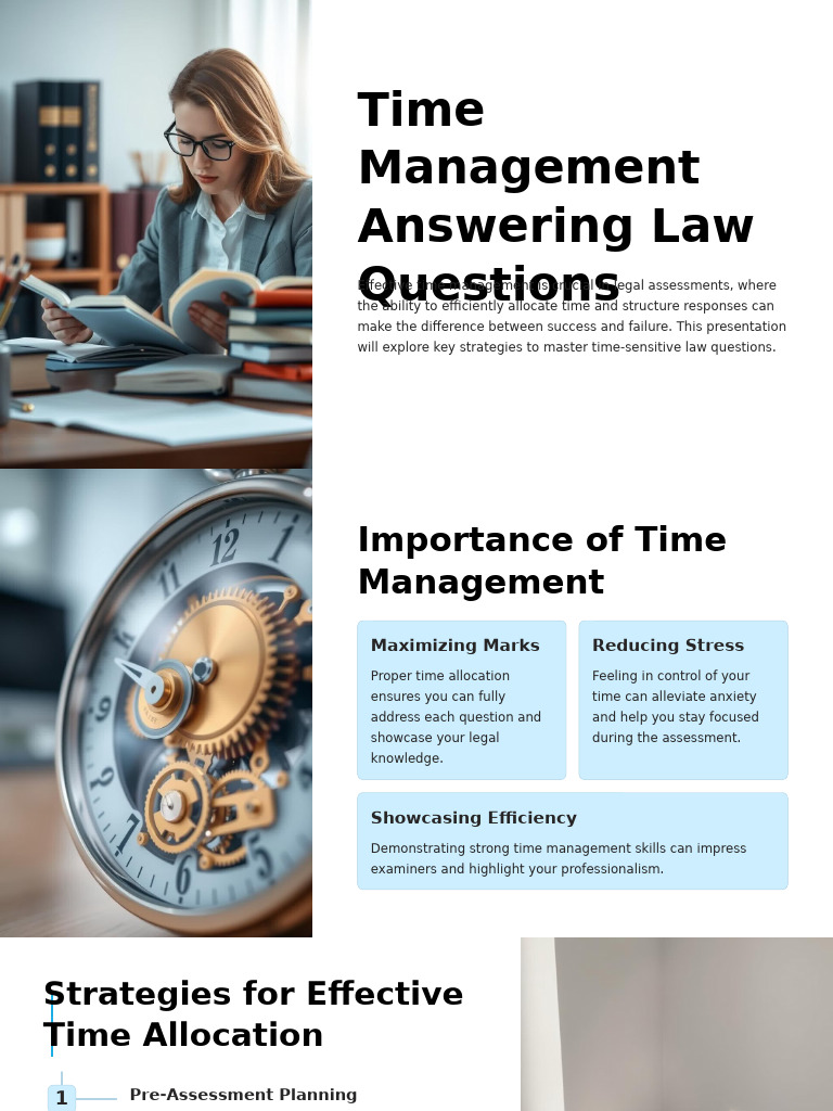 Time Management for Law Exams | PDF | Time Management | Professional Skills