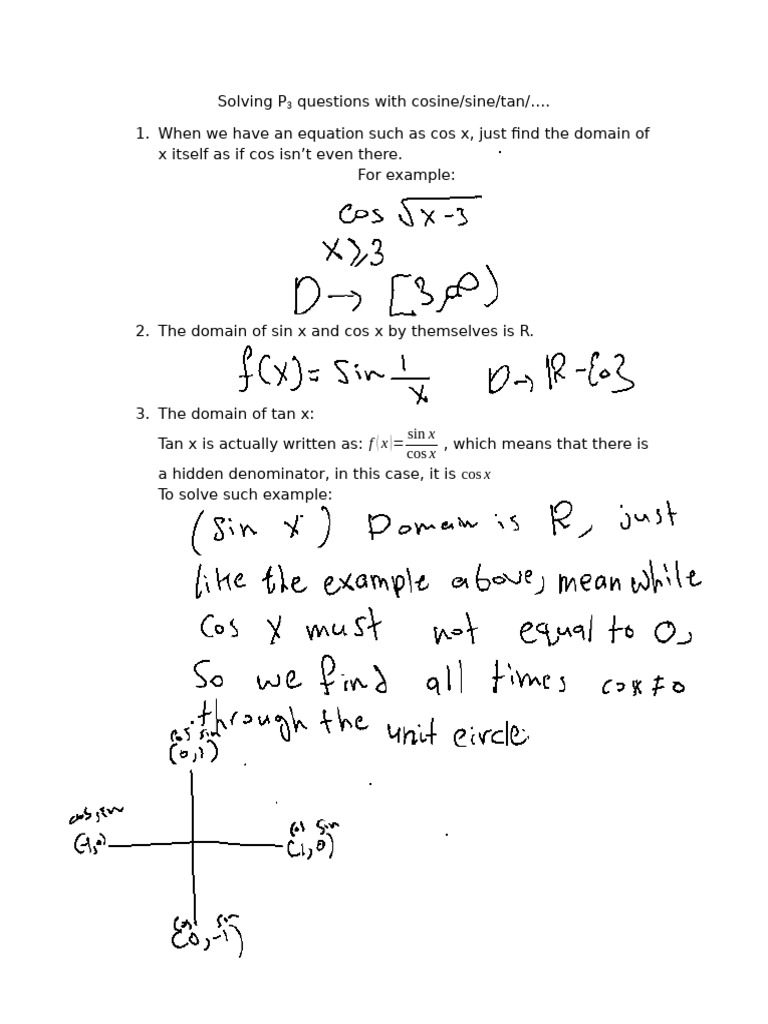 Solving P3 Questions With Cosine | PDF