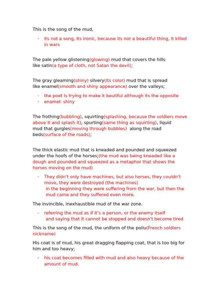 This Is The Song of The Mud | PDF