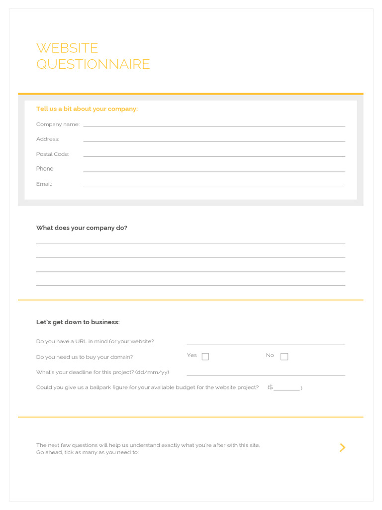 Website Questionnaire_Udit | PDF | Websites | World Wide Web