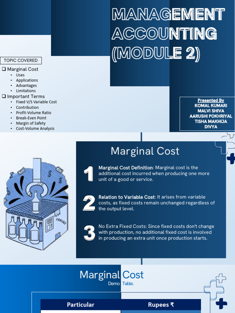 marginal cost (Management Accounting) | PDF | Cost Accounting | Profit (Economics)