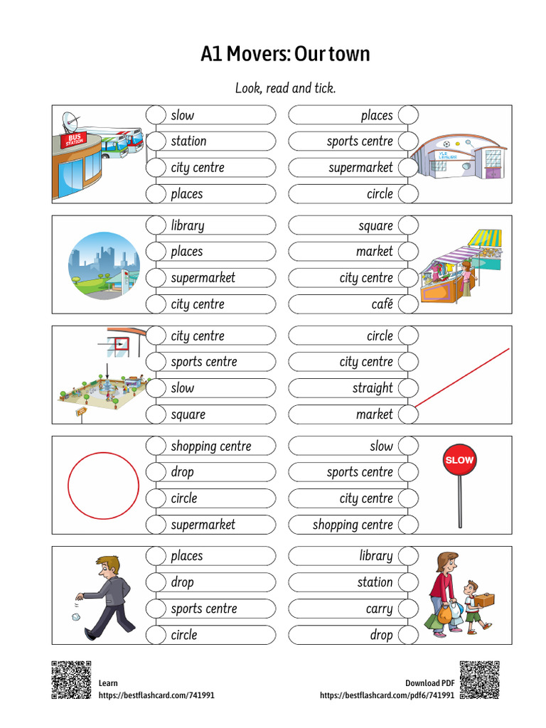 Quiz - A1 Movers_ Our town | PDF