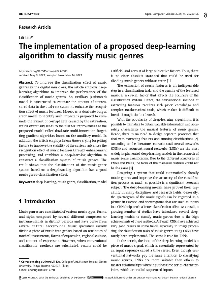 The Implementation of A Proposed Deep-Learning Alg | PDF | Deep ...
