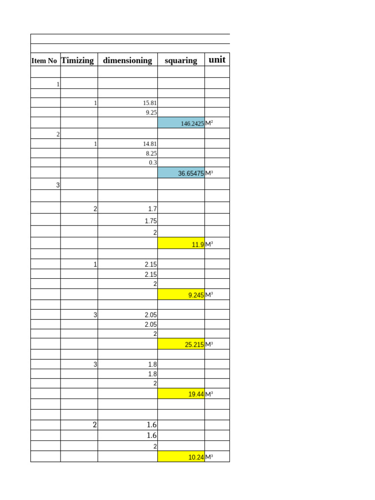 Revised Take Off Sheet | PDF | Stairs | Rectangle
