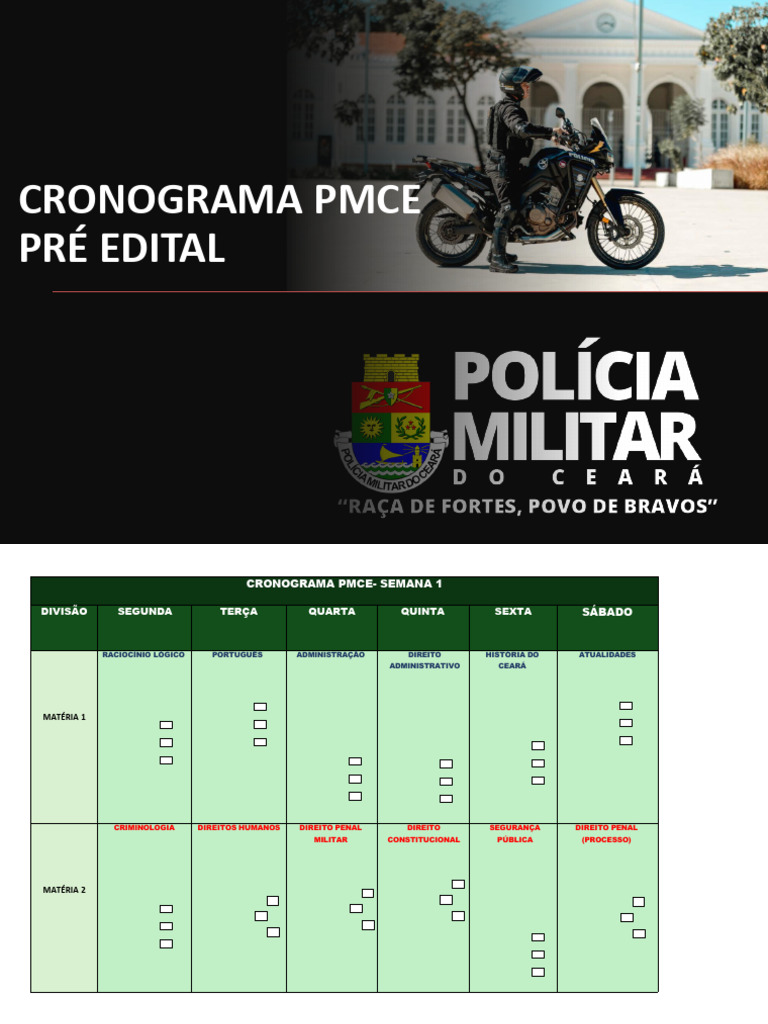 Cronograma Pmce | PDF | Direito Penal | Crimes