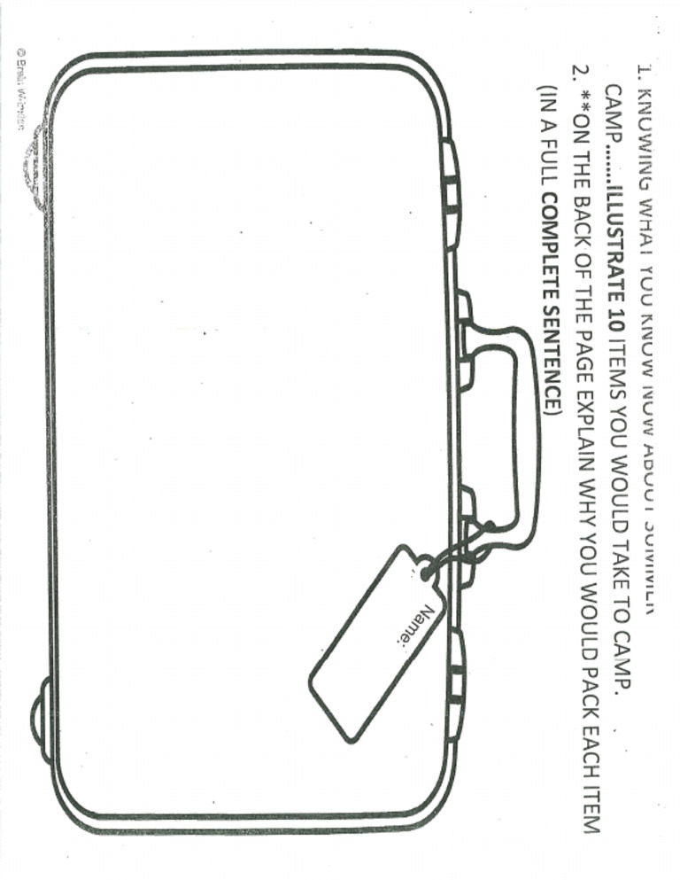 Suitcase Activity | PDF