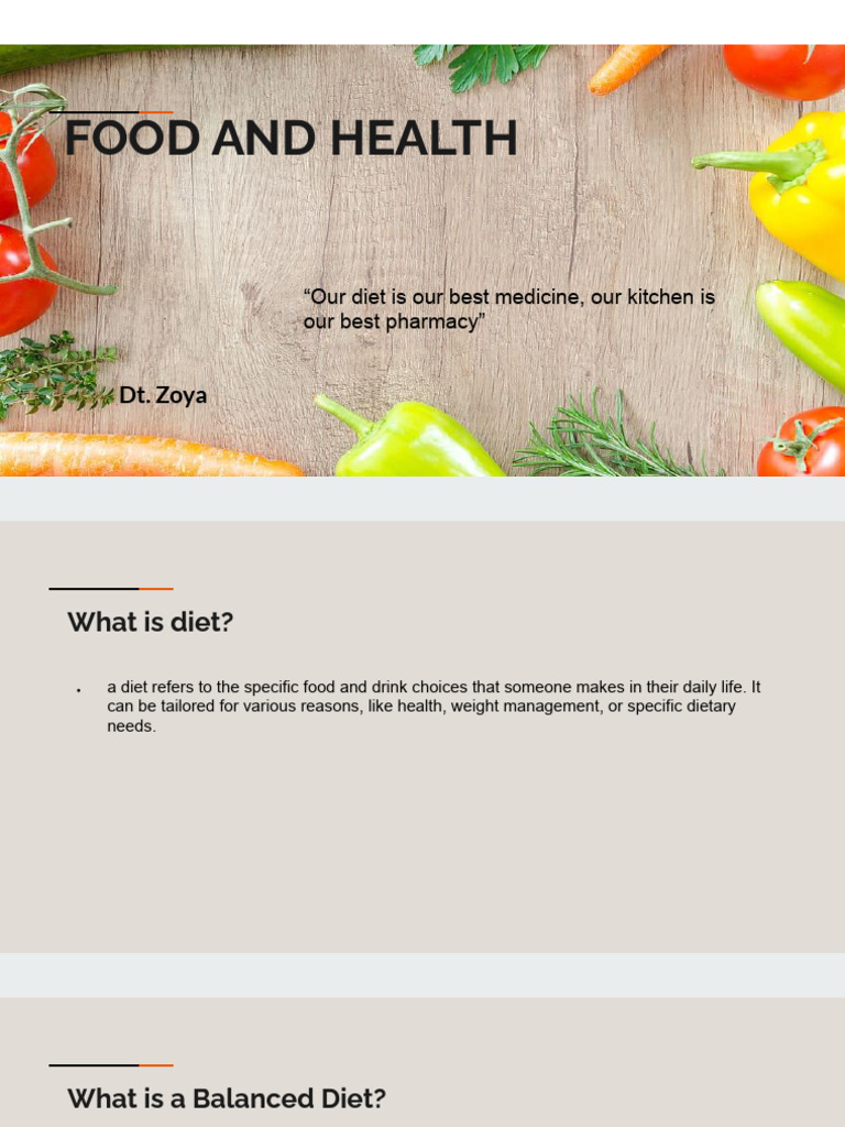 Diet presentation | PDF | Diet (Nutrition) | Diet & Nutrition