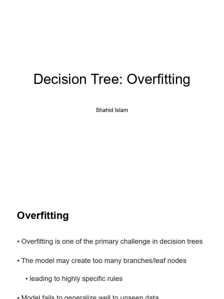 Lec 9-Decision Tree Overfiting | PDF