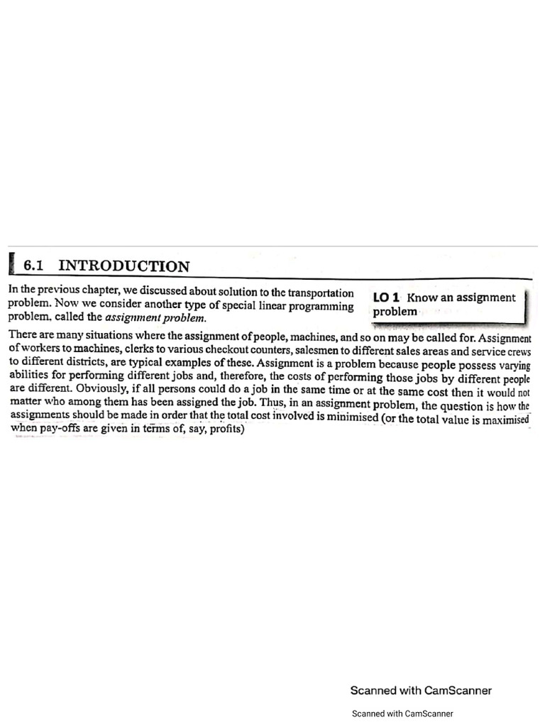 Unit 2- (Part 1) Assignment Problems | PDF