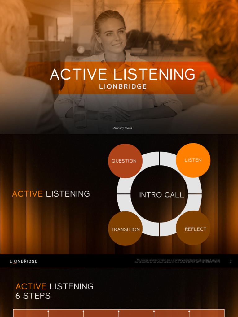 Lionbridge Active Listening | PDF | Nonverbal Communication | Human ...