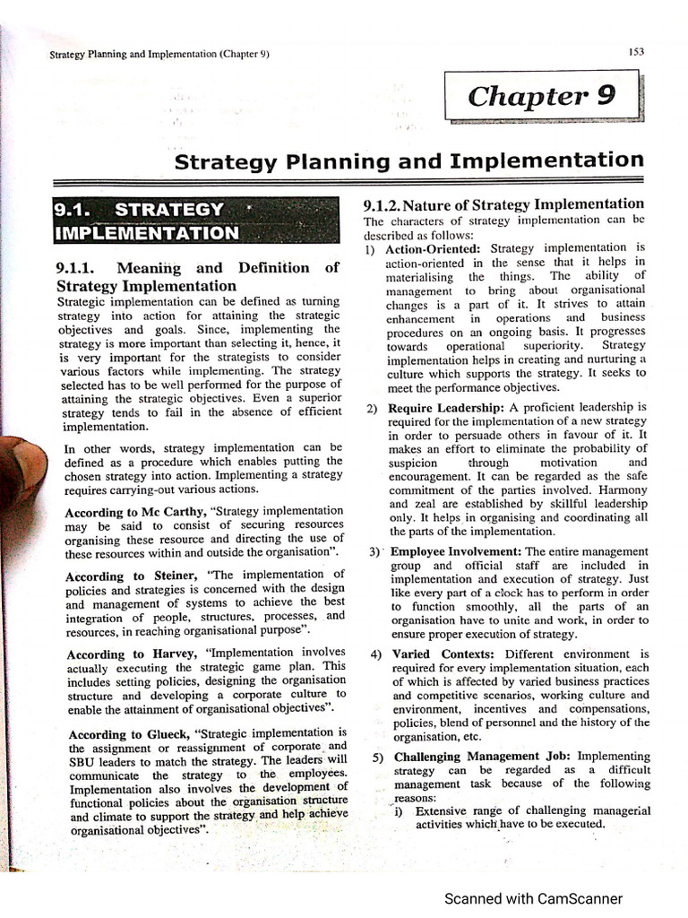 Strategic Management Sem 3 Unit 4 | PDF