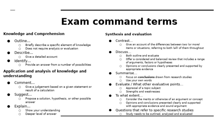 IB Psychology Exam Command Terms | PDF | Hypothesis | Argument