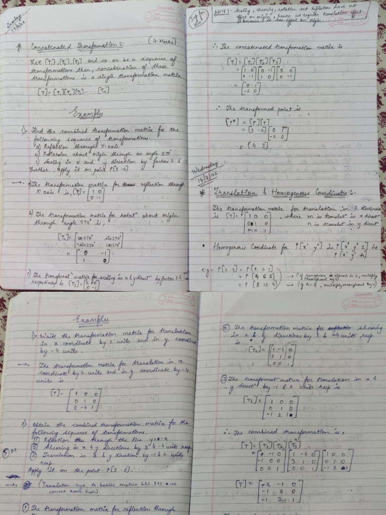 Transformation Matrices Explained | PDF