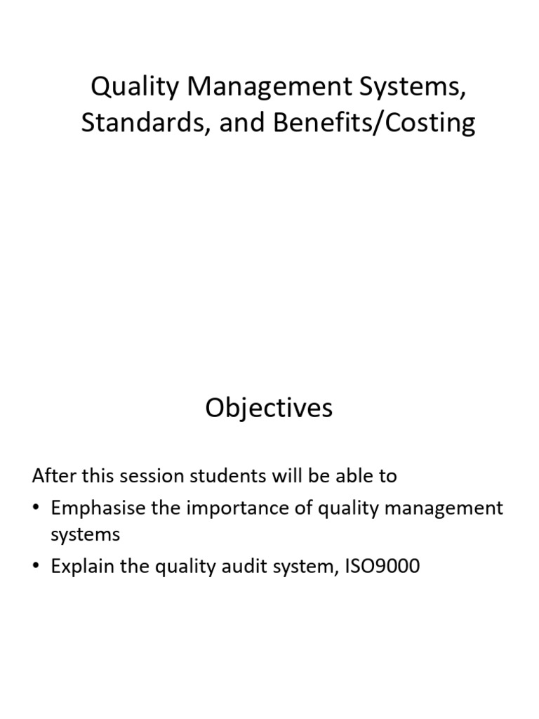 Quality Management Systems | PDF | Iso 9000 | Quality Management System