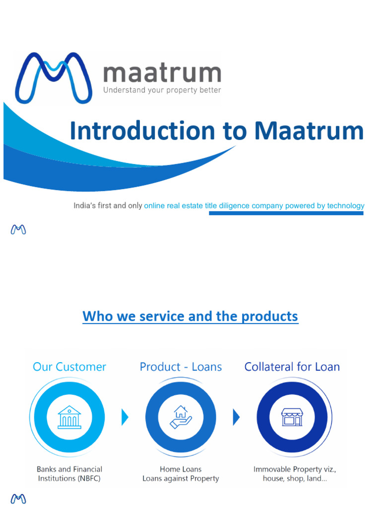 Maatrum: Online Real Estate Diligence | PDF | Banks | Business