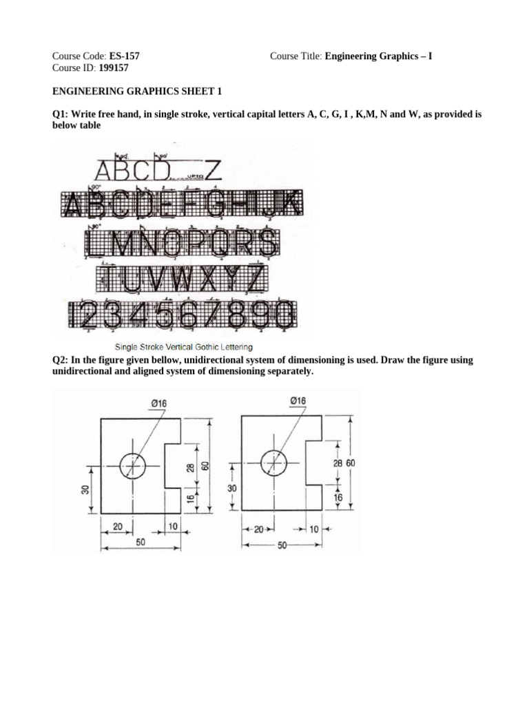 ENGINEERING GRAPHICS Answers | PDF | Angle | Orbital Inclination