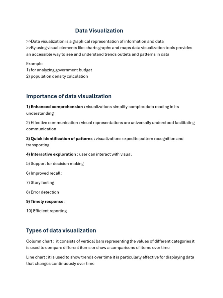 Data visualization is a graphical representation of informat | PDF ...