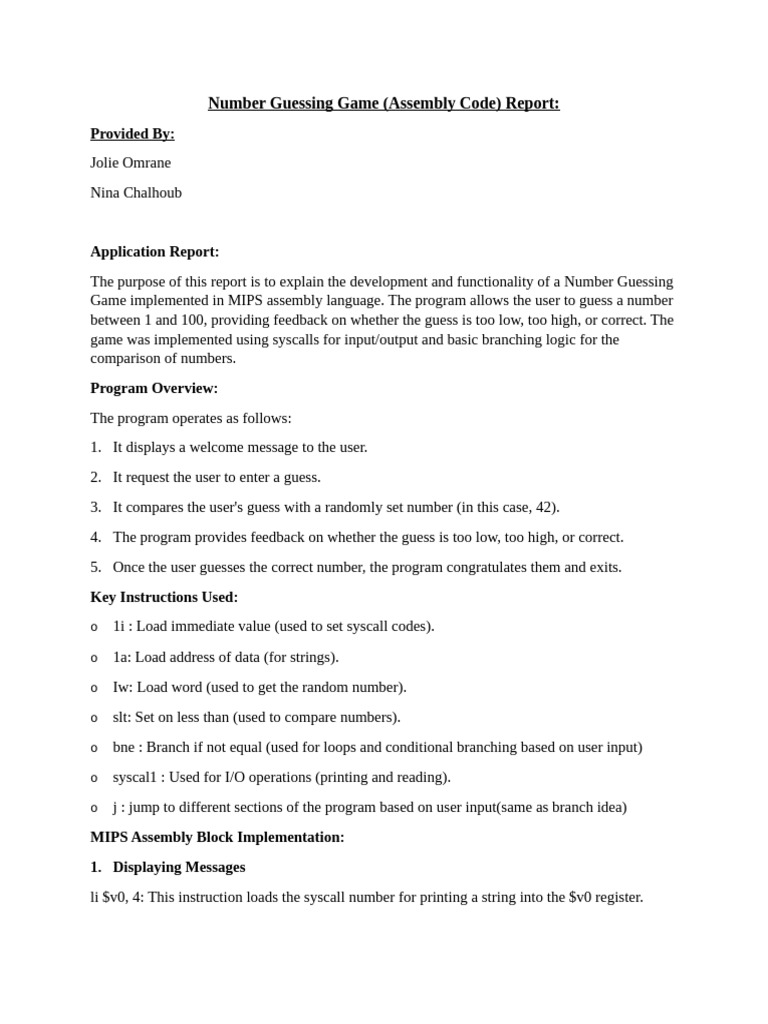 Csc 312 Project 2report Pdf Assembly Language Inputoutput 