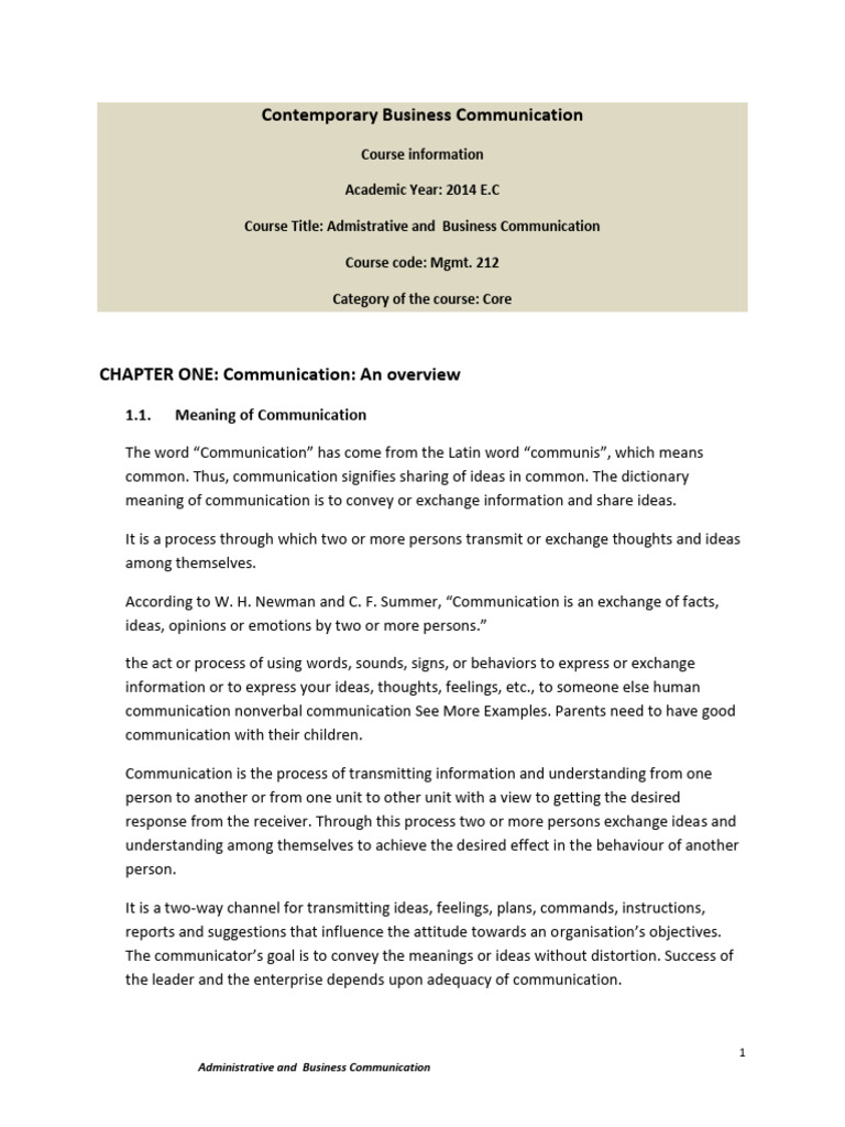 Business Communication Essentials Guide | PDF | Communication ...