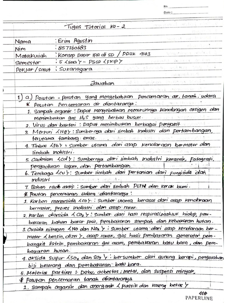 Tugas Tutorial Ke 2 Konsep Dasar IPA Di SD (Erim) | PDF