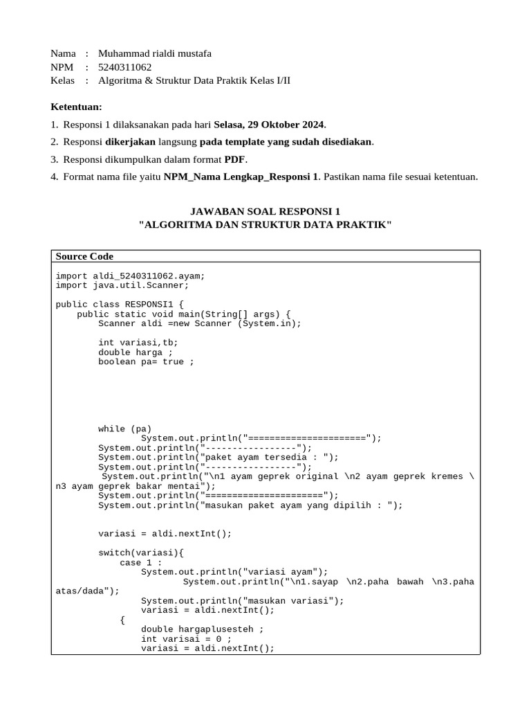Template Responsi 1 | PDF | Computer Programming | Software Engineering