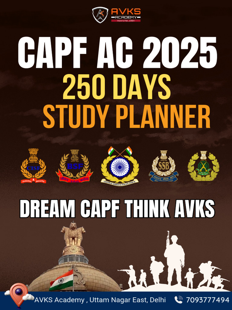 250 Days Planner For CAPF AC 2025 | PDF | Earth